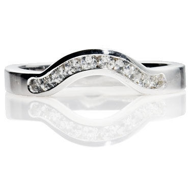 Curve Shaped Diamond Wedding Ring | DUO Jewellery